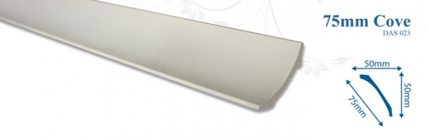 Poly Cornice Cove 75mm 3m Per Length - Noag's Market