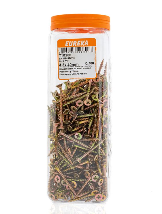 Eureka Chipboard Smooth Shank Yp 4.5x 40mm Q:400 - Noag's Market