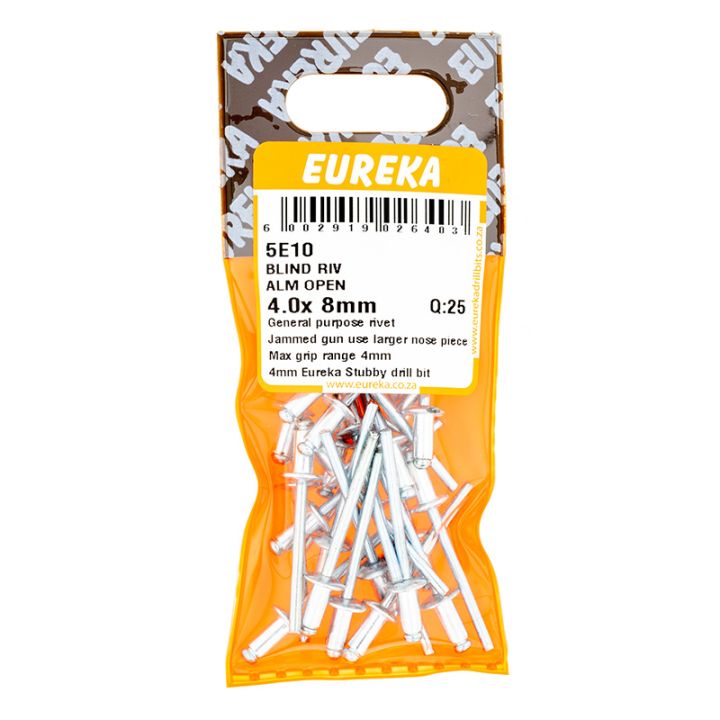 Eureka Blind Rivit Aluminium Open 4.0x 8mm Q:25 - Noag's Market