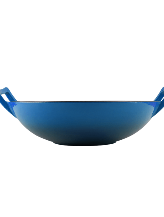 LK CHEF WOK WITH D/HANDLE [C/I] [36 CM] [BLUE] - Noag's Market